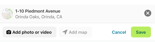 Tag a location to your post or comment